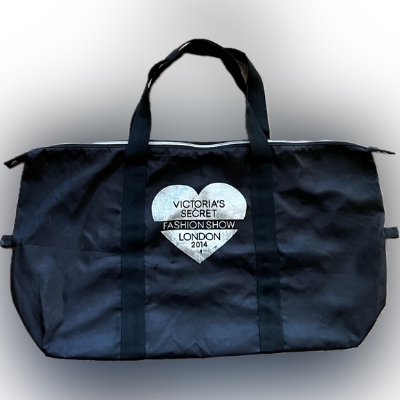 Victoria's Secret | Bags | Victorias Secret Black Travel Bag With Heart ...
